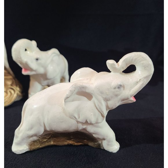 Unbranded | Accents | Vintage Chalkware White Elephants | Poshmark
